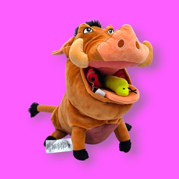 Disney | Toys | Disney Store The Lion King Pumbaa With Grub Bugs Plush ...